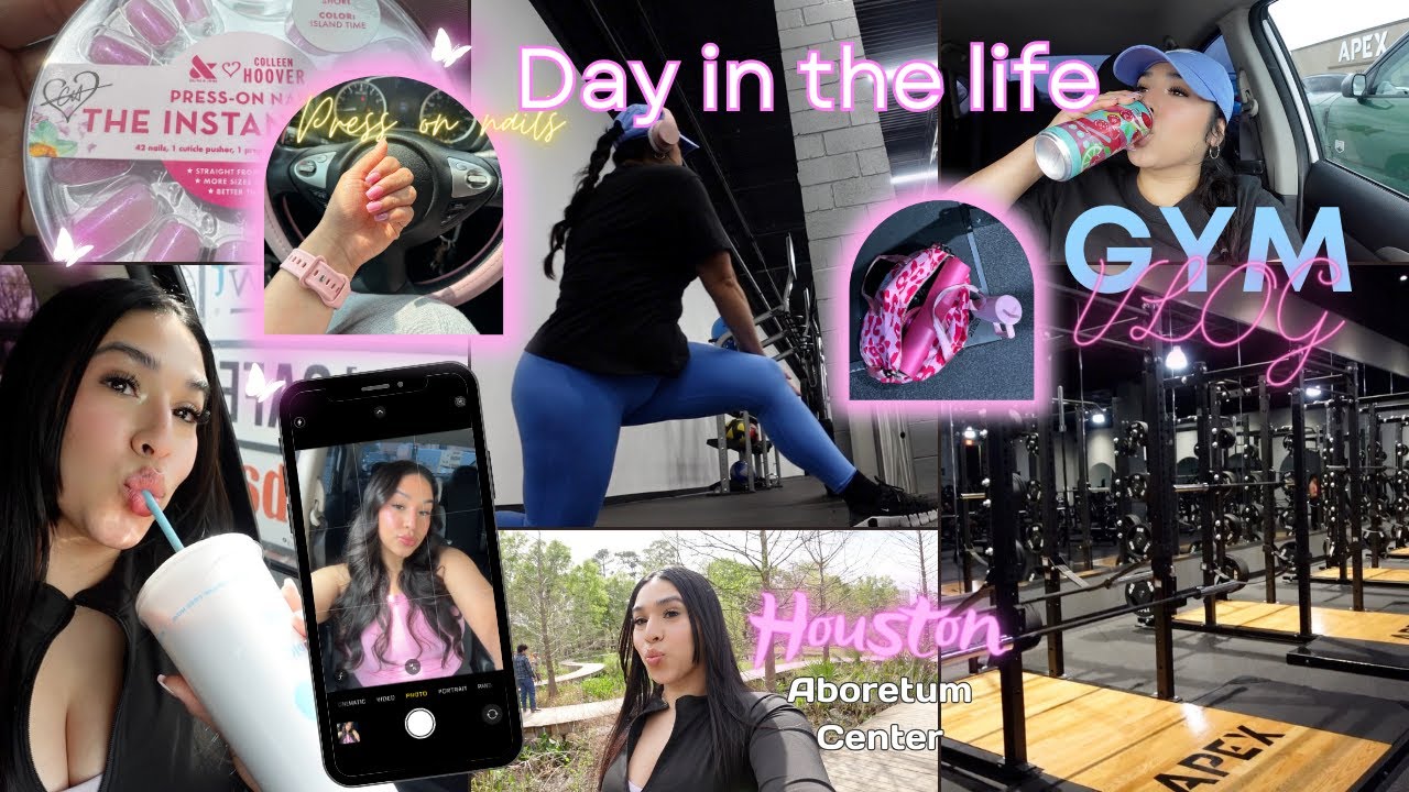 DAY IN THE LIFE | GYM GIRL VLOG | HOUSTON ABORETUM TRAILS | WORK WITH ...