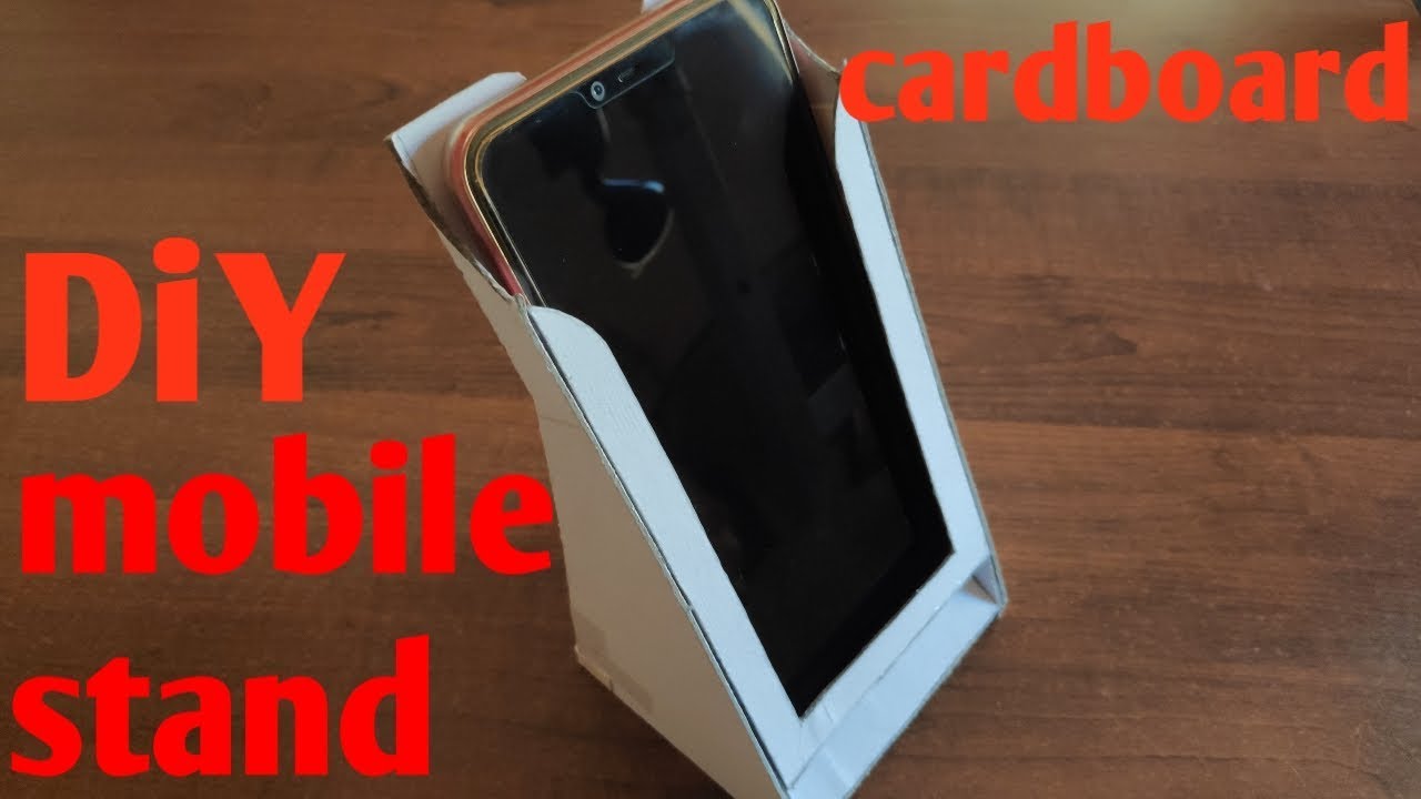 How to make a mobile stand from cardboard - YouTube