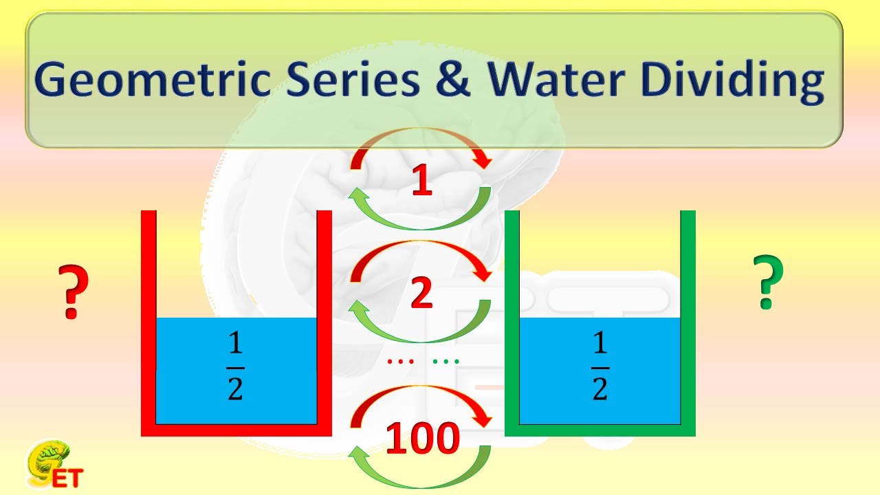 Geometric series and water dividing.【Fun Math, 8th grade – 28】 - YouTube