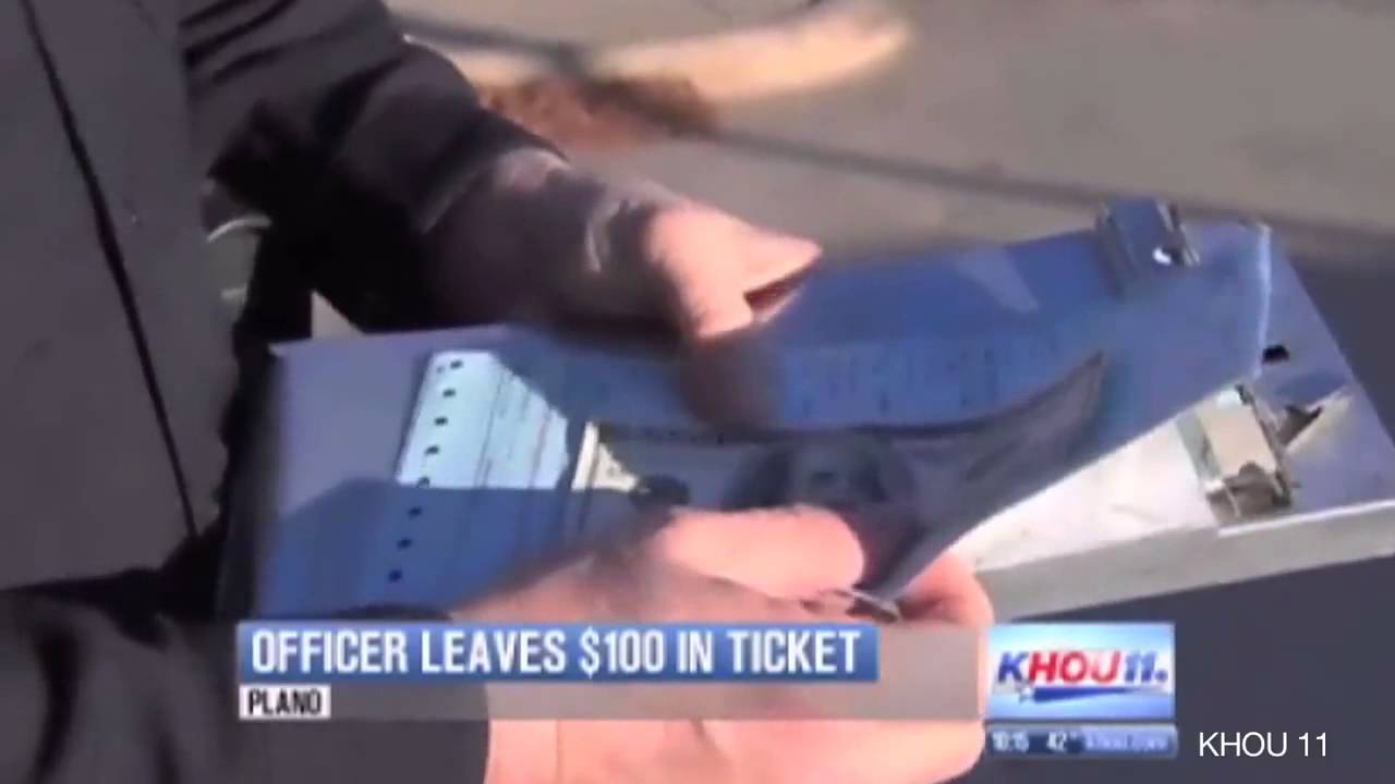Cop Slips $100 In Traffic Ticket for Desperate Man - YouTube