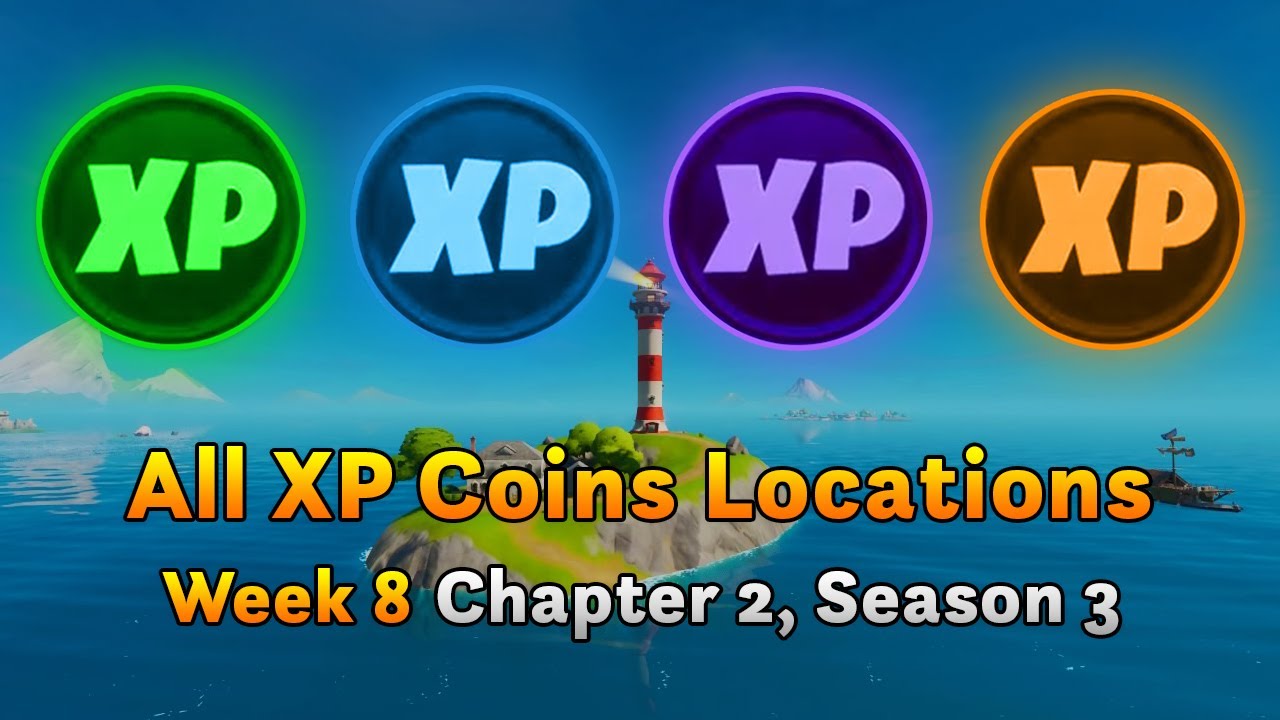 FORTNITE All XP Coins Locations - Week 8 (Chapter 2, Season 3) - YouTube