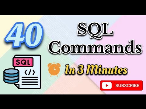 40 Essential SQL Commands in 3 Minutes! #viralvideos #dataanalytics # ...
