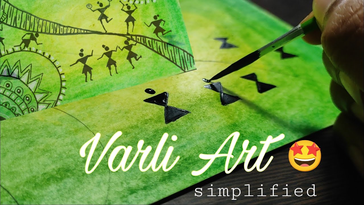Varli Art with Oil Pastels || Easy Drawing || DIY - YouTube