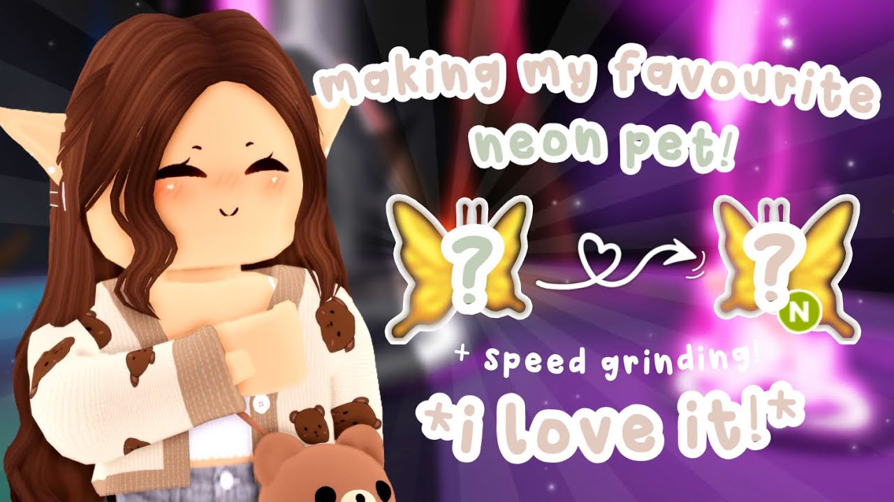 Making My *FAVOURITE NEON* In Adopt Me! 🤩 | + Speed Grinding! 💛 - YouTube