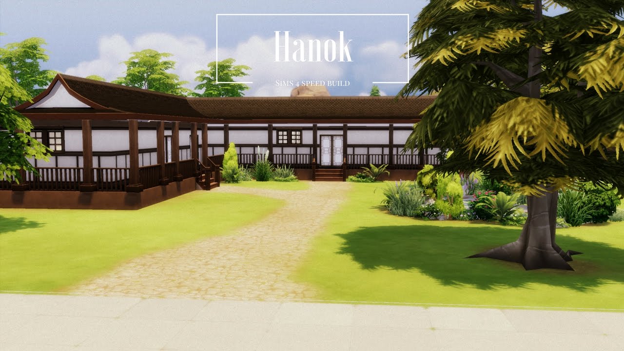 Sims 4 speed build - Hanok (traditional Korean house) - YouTube
