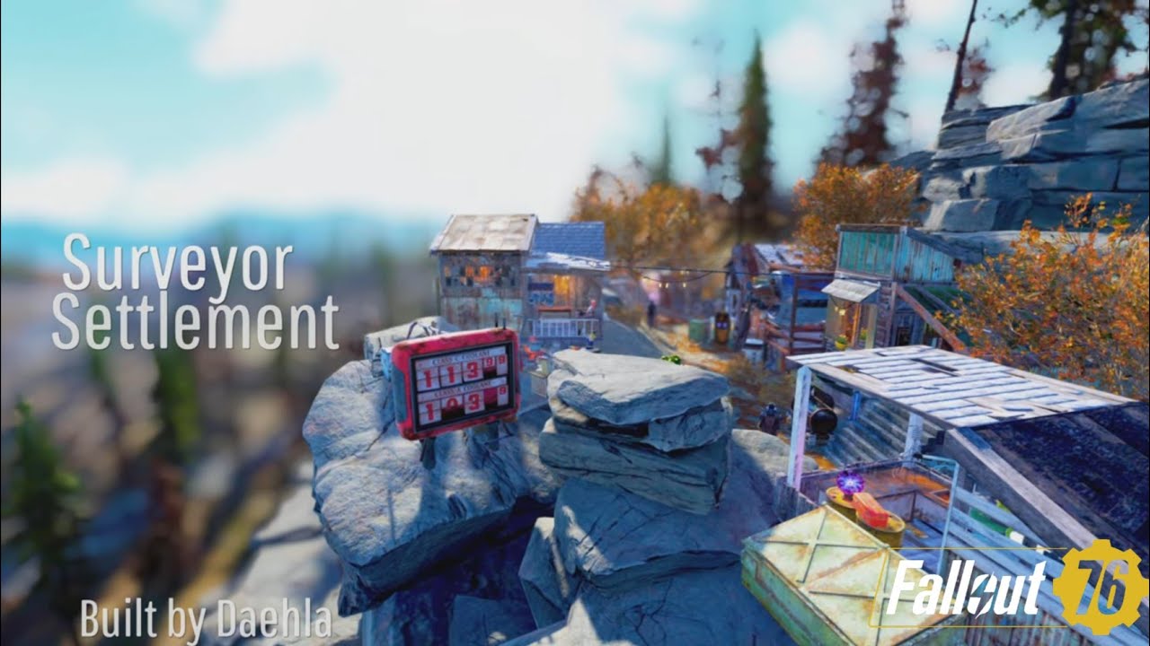 Fallout 76 Camp Build | Surveyor Settlement | Scrappy // Immersive ...