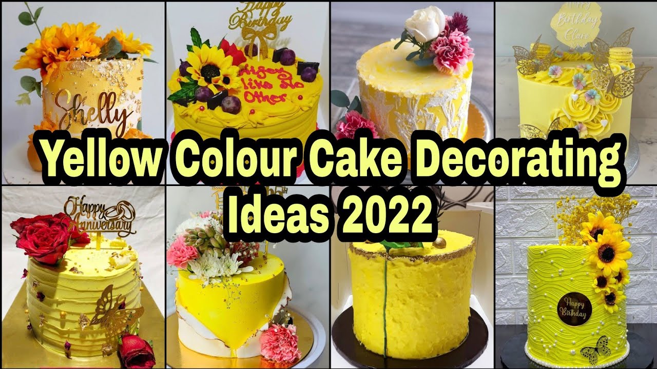 Yellow Colour Cake Design Ideas 2022/Wedding Cake/Birthday Cake ...