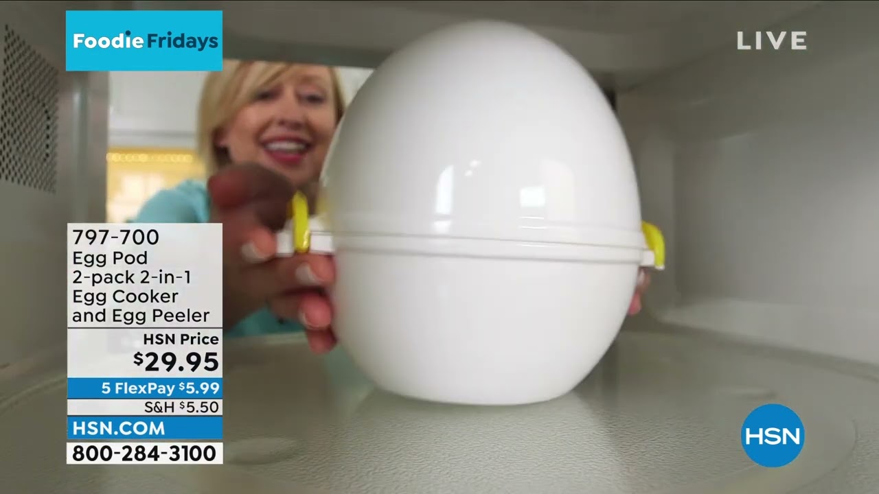 Egg Pod 2pack 2in1 Egg Cooker and Egg Peeler - YouTube