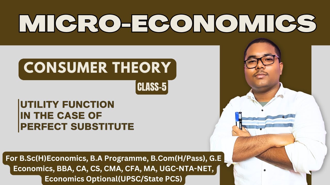 Consumer Theory | Class-5 | Utility Function for Perfect Substitutes ...