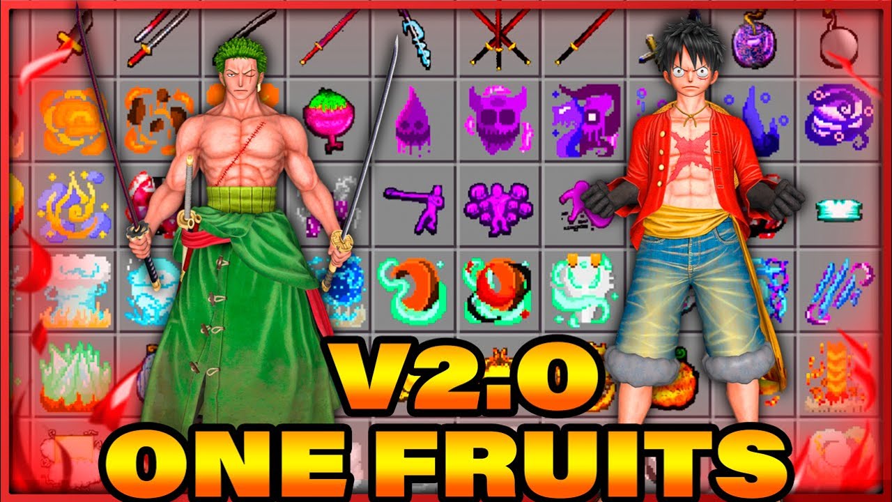 NOVA!!! ATUALIZOU ADDON/MOD PIECE FRUITS V2.0 NOVA FRUTAS E ARMAS E ...