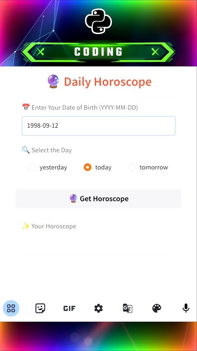 Horoscope Ai Webapps | Python Mini Project 19 | #ai #python #ml #dl #cv ...