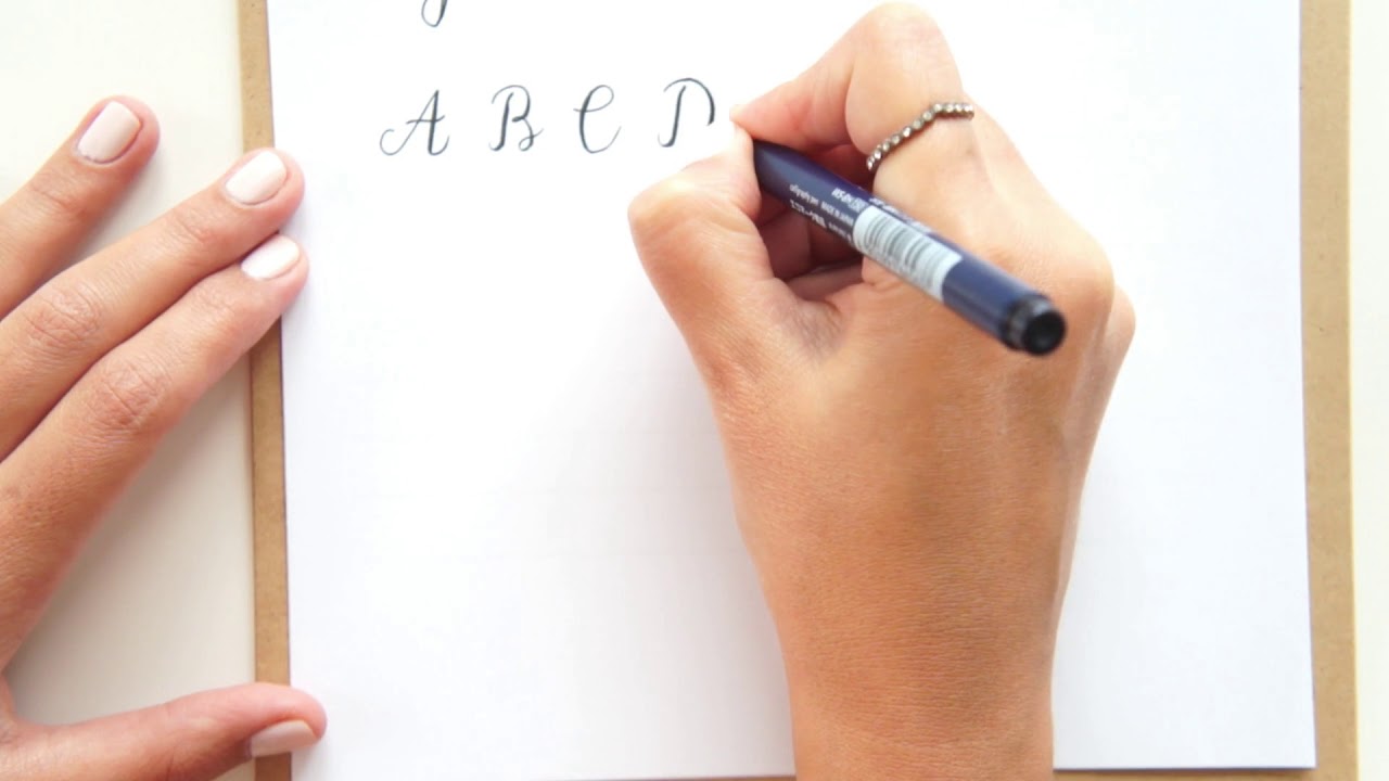 HOW TO hand lettering (the alphabet) - Part 2 - YouTube
