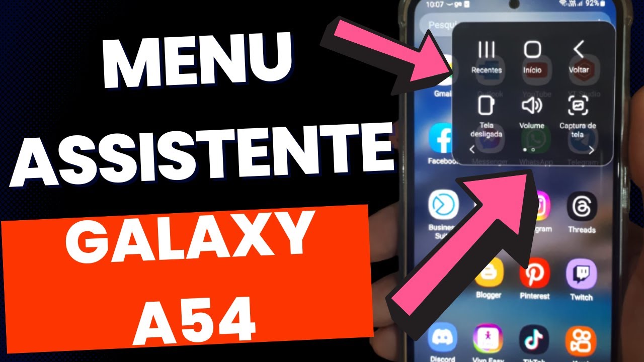 Como Usar o MENU ASSISTENTE no Samsung Galaxy A54 - YouTube