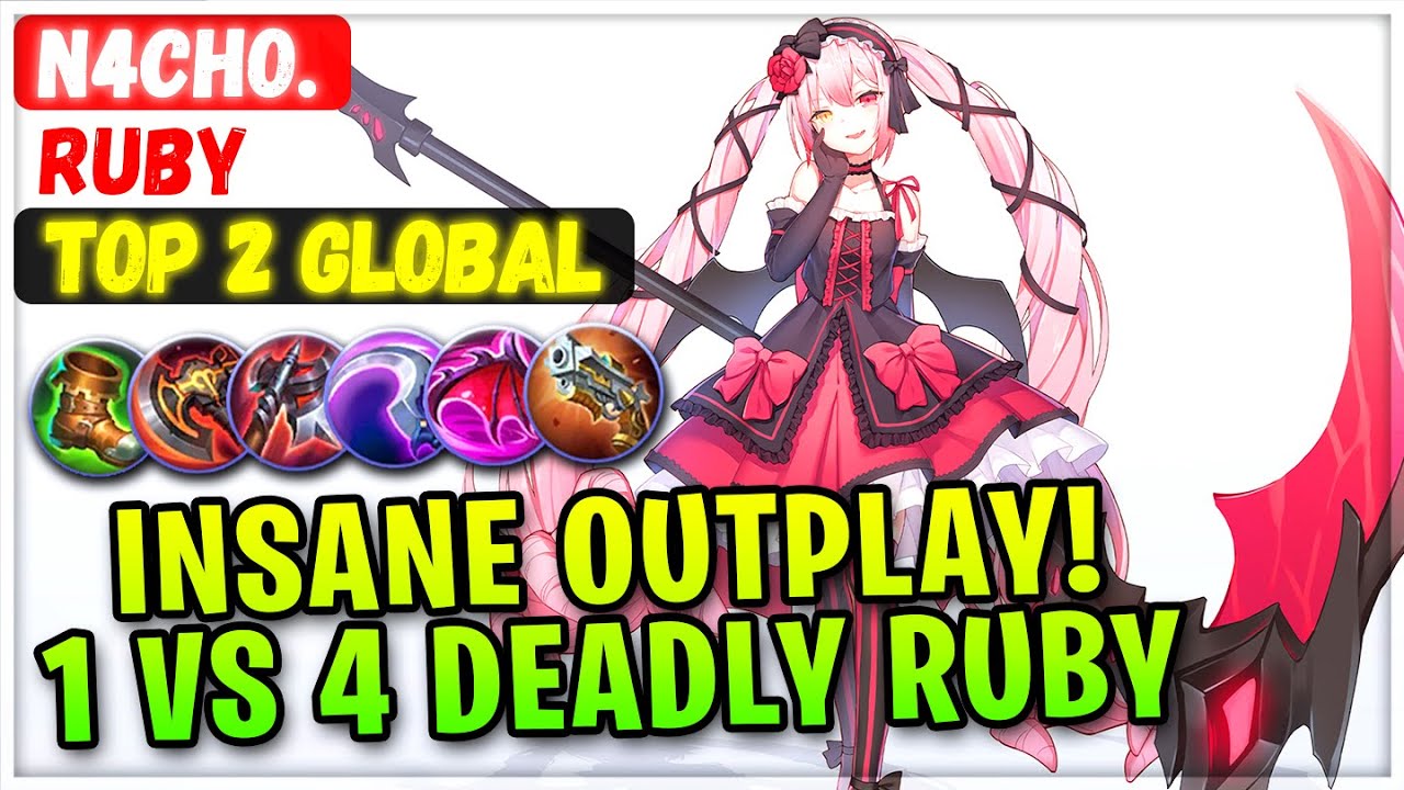 Insane Outplay! 1 VS 4 Deadly Ruby [ Top 2 Global Ruby ] N4cho ...