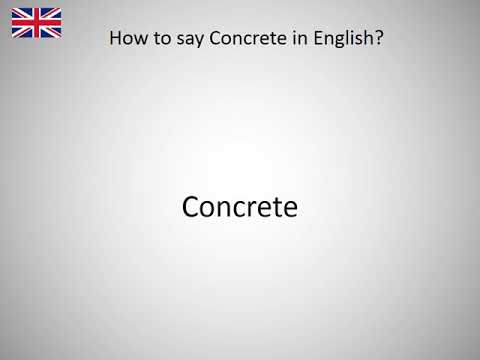 How to say Concrete in English? - YouTube