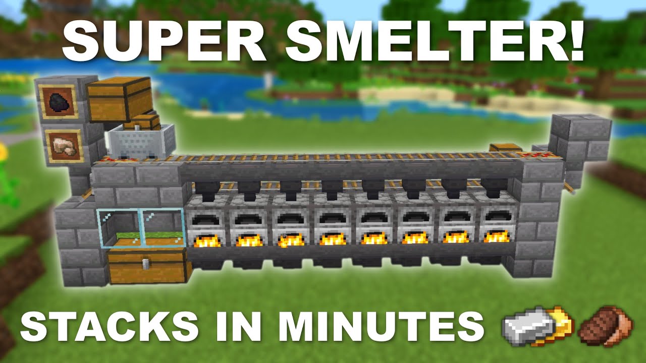 Easy Minecraft Super Smelter 1.21 – Stack in a Minute! - YouTube