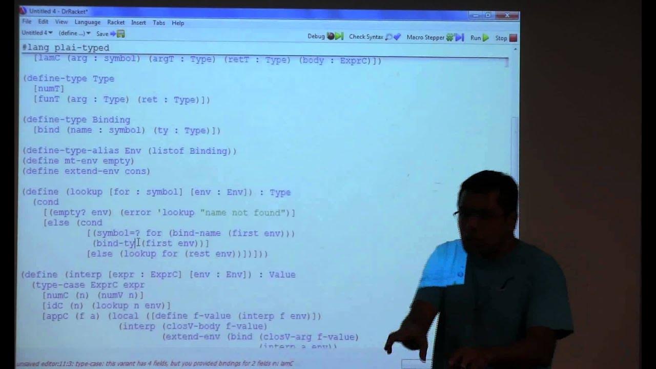 Programming Languages - Lecture 2012-10-22 - YouTube