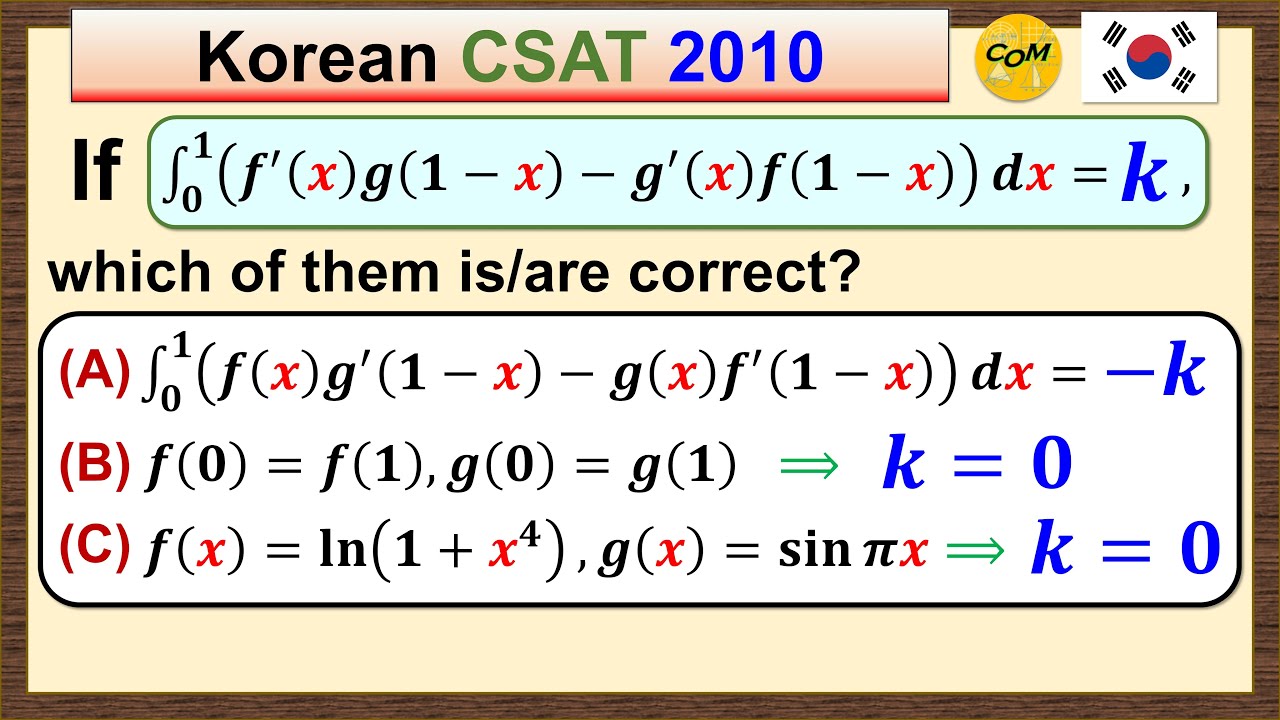 “Which of the Following Is/Are Correct?” Calculus Problem from [Korean ...