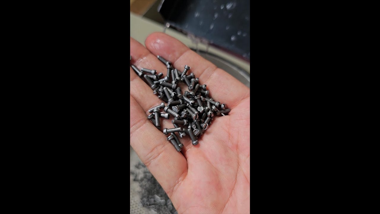 4MM High speed screw head or tail slotting milling machine - YouTube