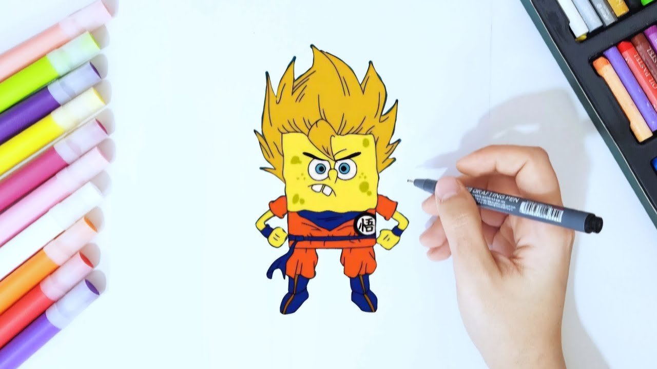 How to Draw Sponge Guko | Cartoon Character Easy Drawing - YouTube