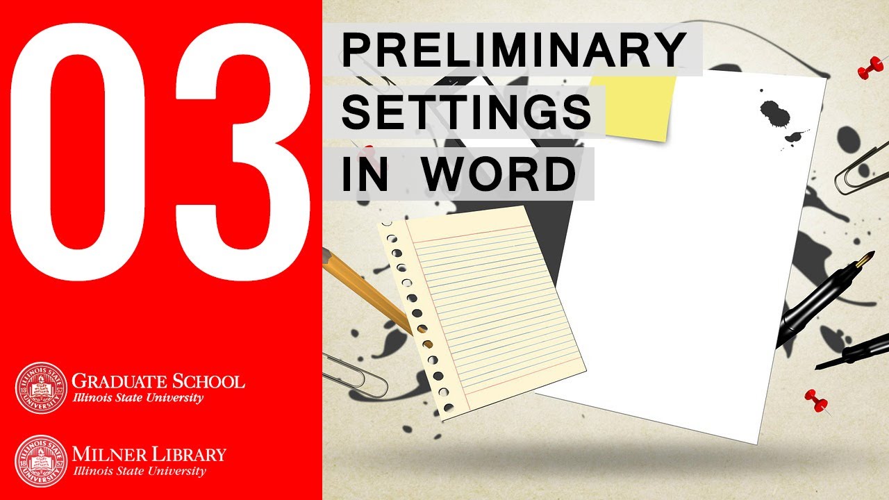 03 Preliminary Settings in Word - YouTube