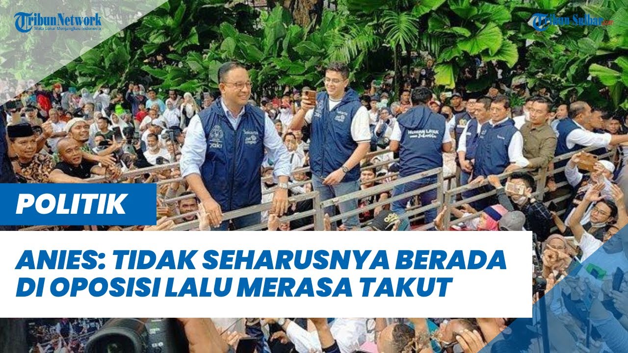 Anies Tidak Seharusnya Berada di Oposisi Lalu Merasa Takut dan Terancam ...