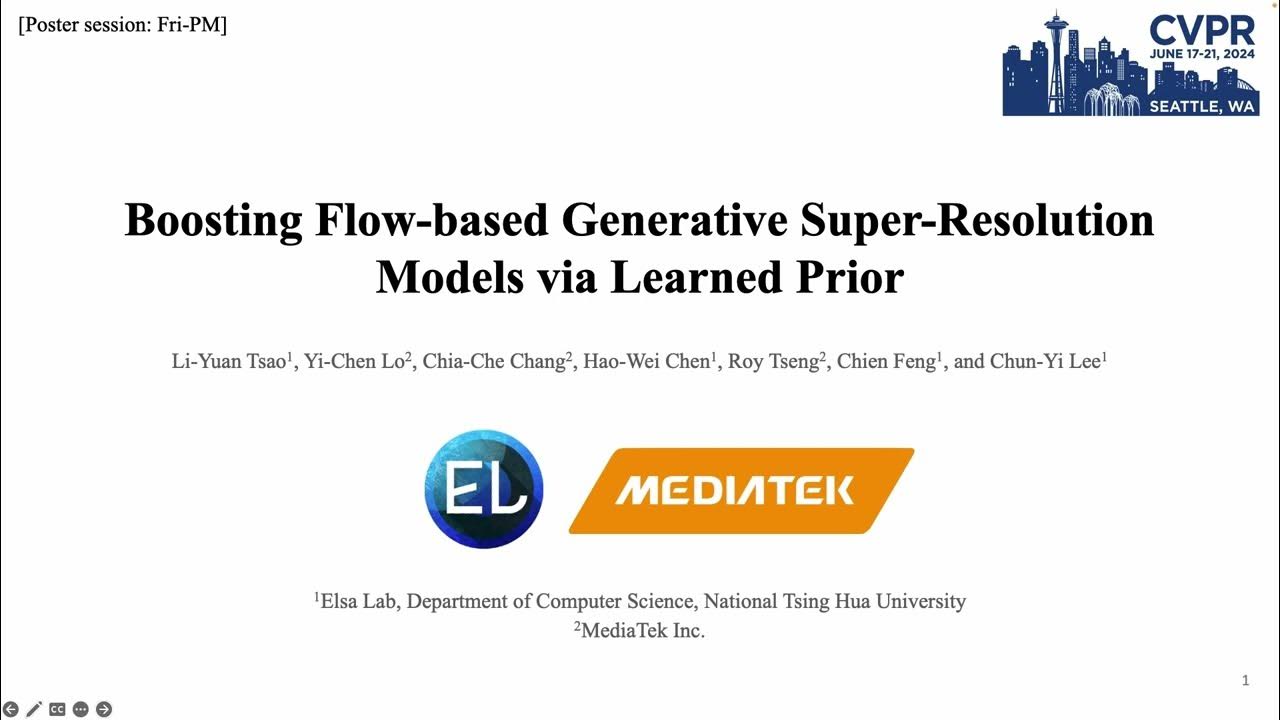 [CVPR 2024] Boosting Flow-based Generative Super-Resolution Models via Learned Prior - YouTube
