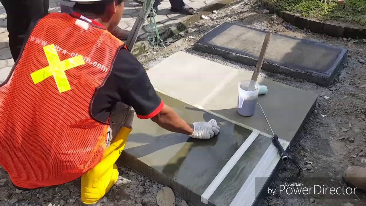 Aplikasi epoxy flooring ultrachem - YouTube