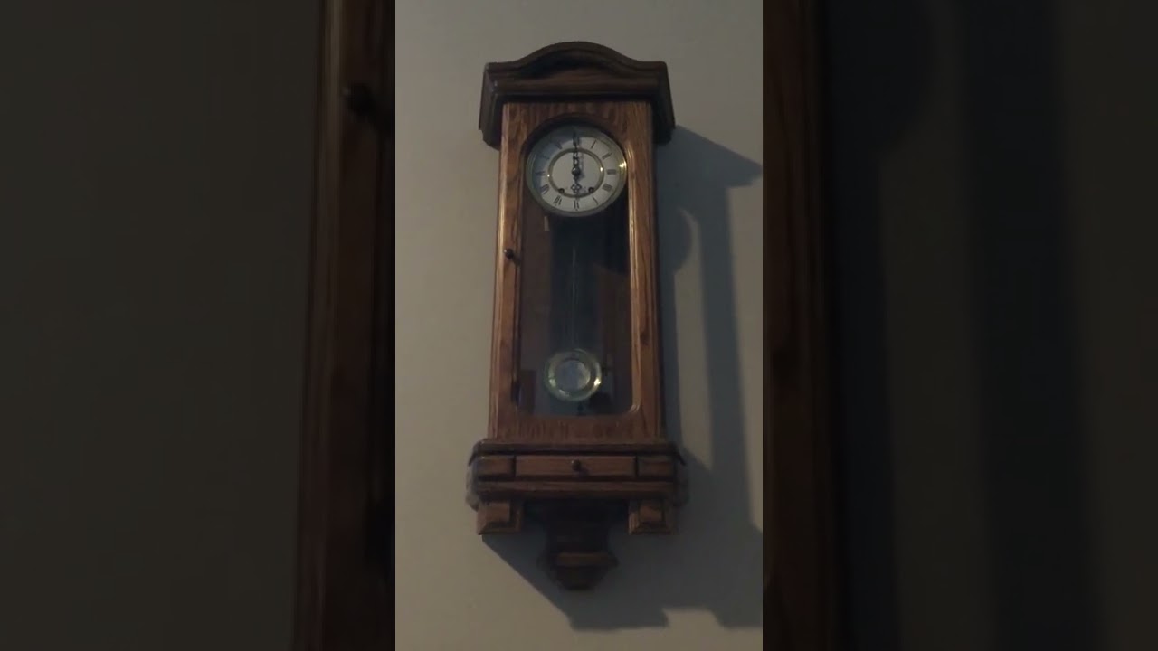 Antique Wall Clock (Gong) Striking 6PM - YouTube