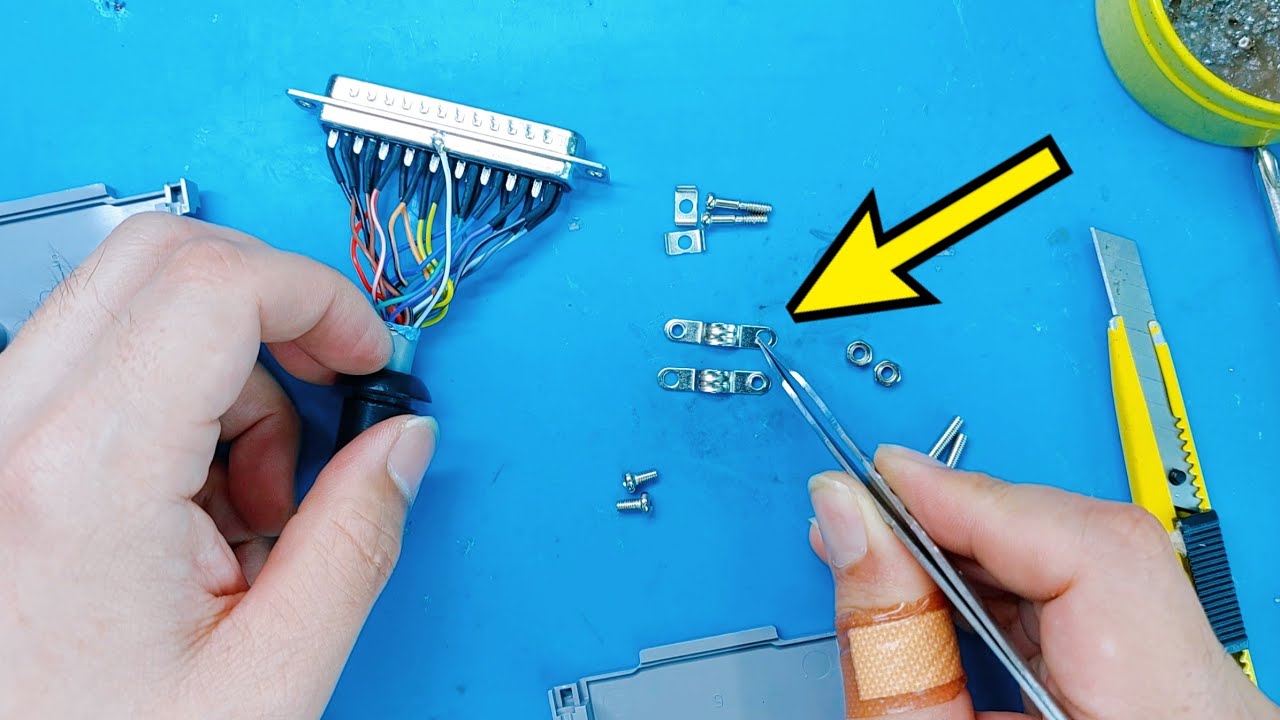 166.D-sub37핀 컨넥터 납땜 및 조립하ㅣD-sub 37 pin connector soldering and assembly ...