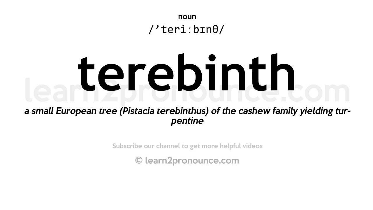 Pronunciation of Terebinth | Definition of Terebinth - YouTube