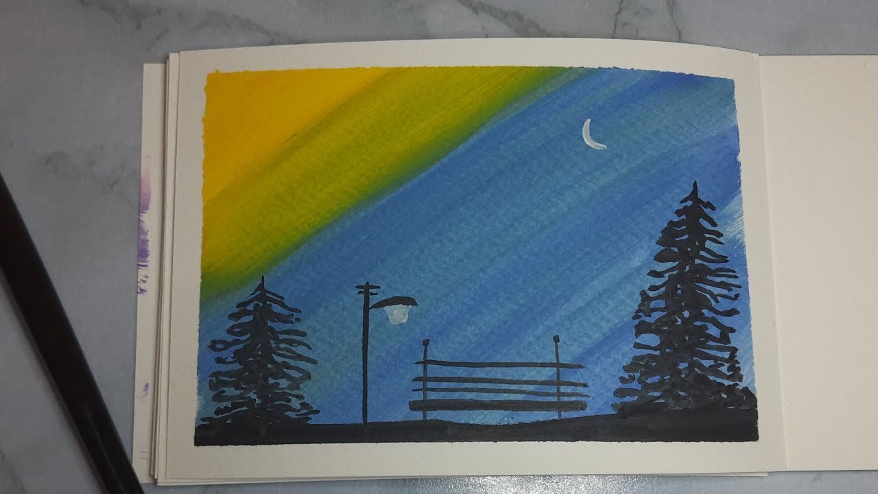 easy gouache painting - painting tutorial for beginners - step-by-step ...