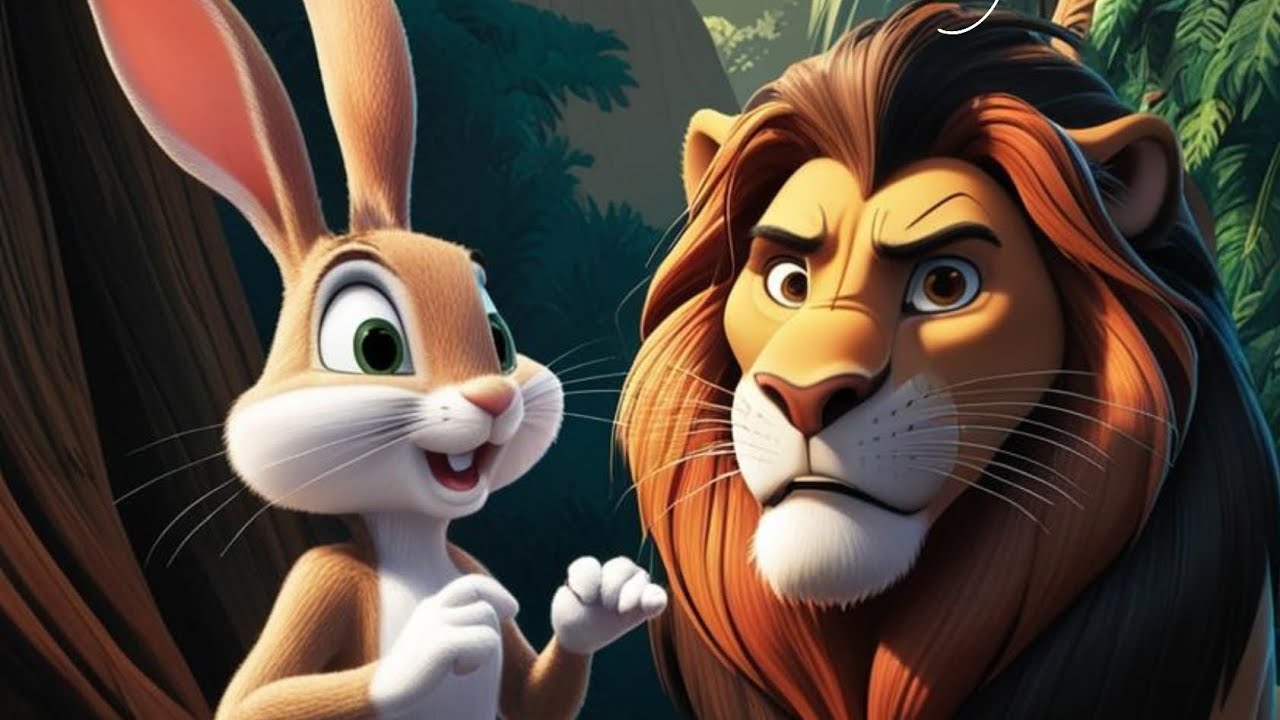 The Foolish Lion and the clever Rabbit: Funny Tale in English | Moral ...