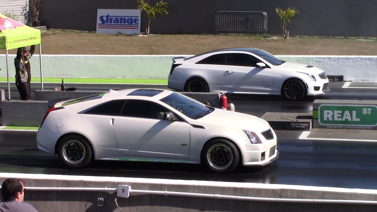 Cadillac CTS-V vs ATSV 1/4 Mile - YouTube
