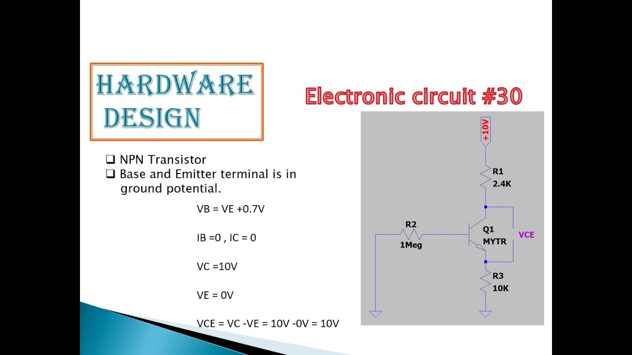 Electronic circuit #31 ||PNP Transistor || Emitter and base biasing ...