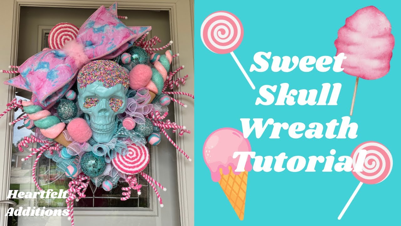 BIG Sweet Skull Wreath Tutorial - YouTube