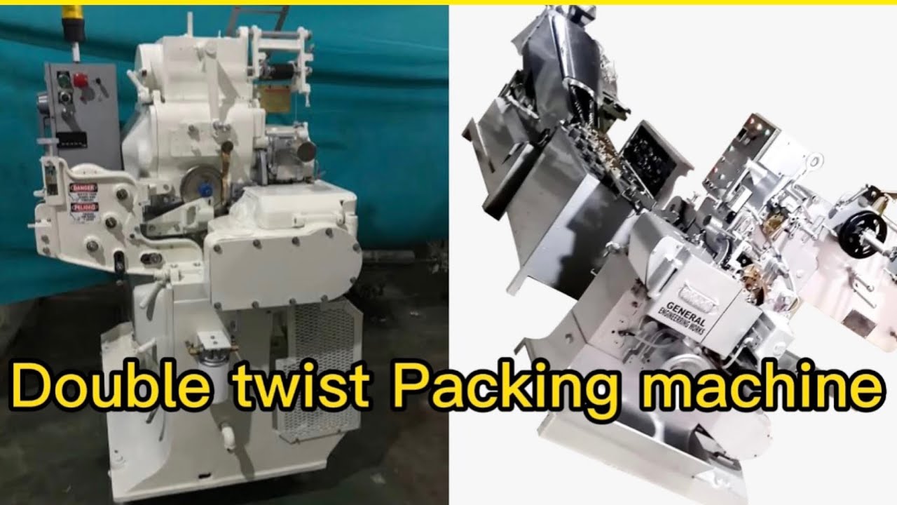 Double Twist packing machine using for toffee and bubble gum - YouTube