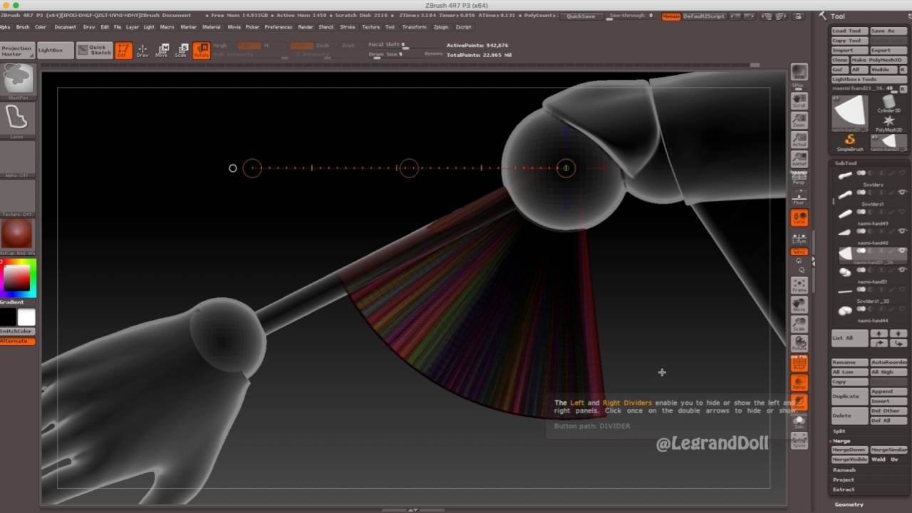 Making bjd elbow in zbrush - YouTube