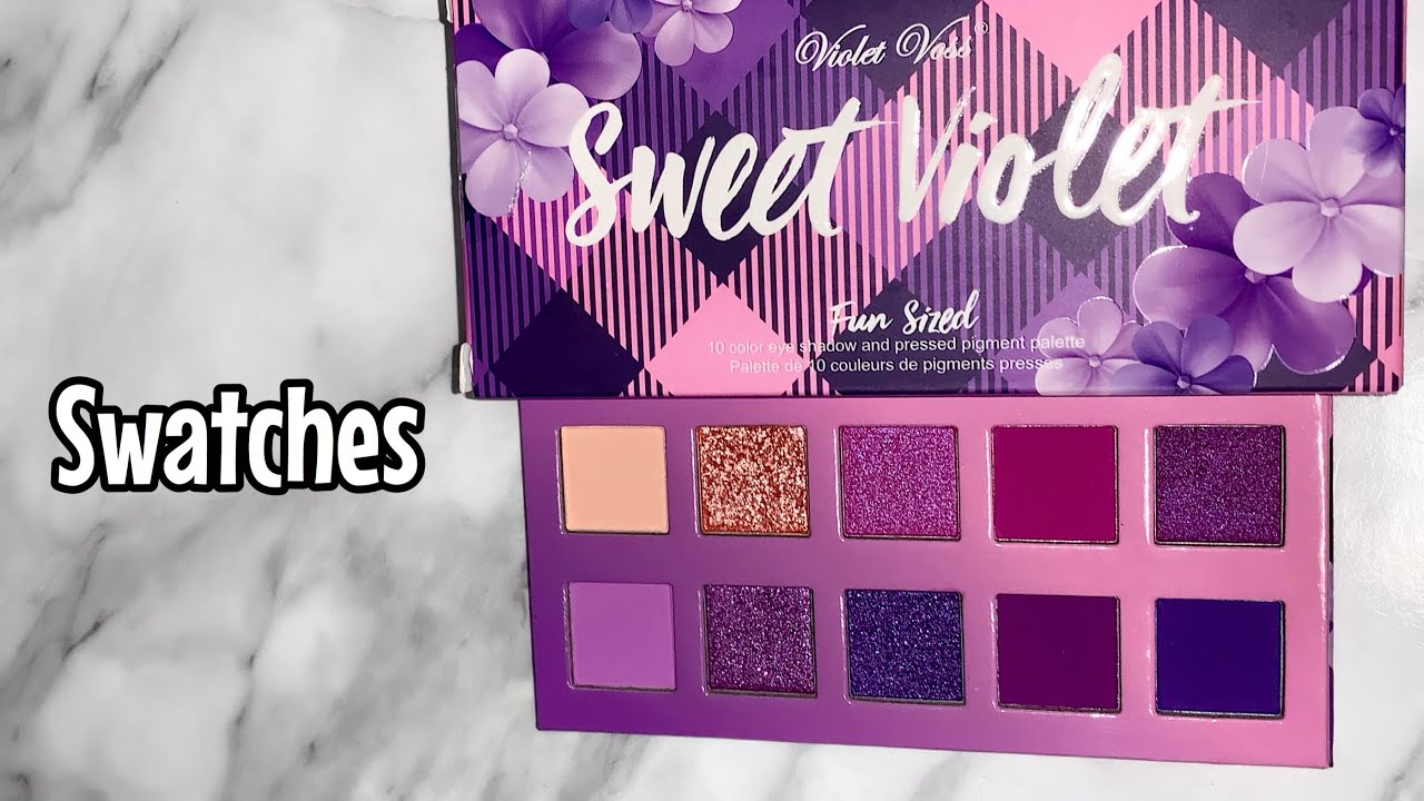 Violet Voss Sweet Violet Eyeshadow Palette SWATCHES - YouTube