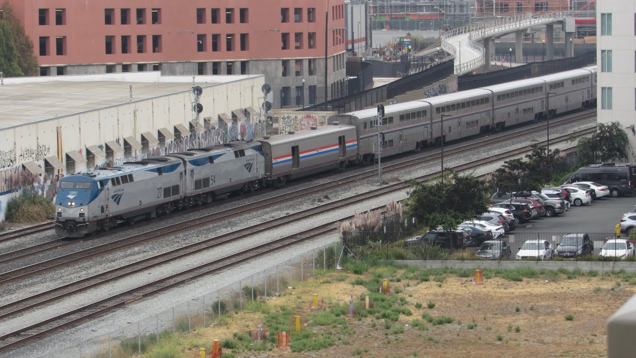 Amtrak Trains And A Power Move - YouTube