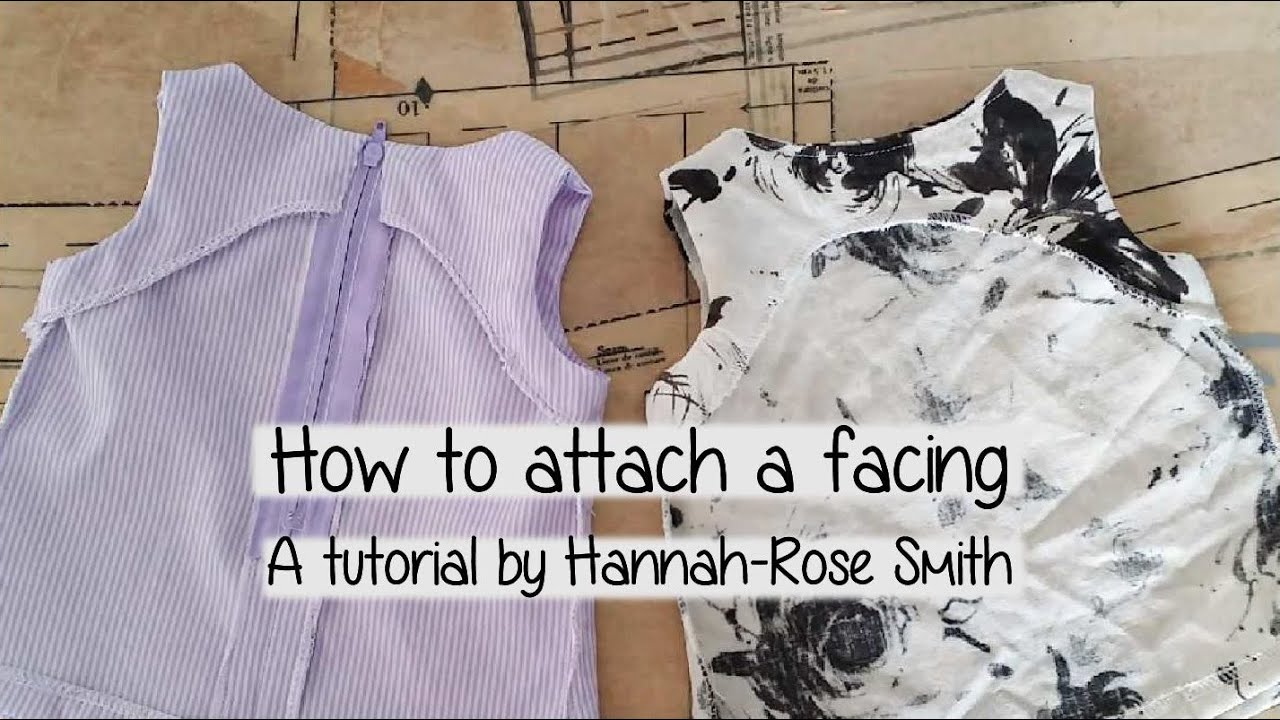 How to attach a facing to a bodice. - YouTube