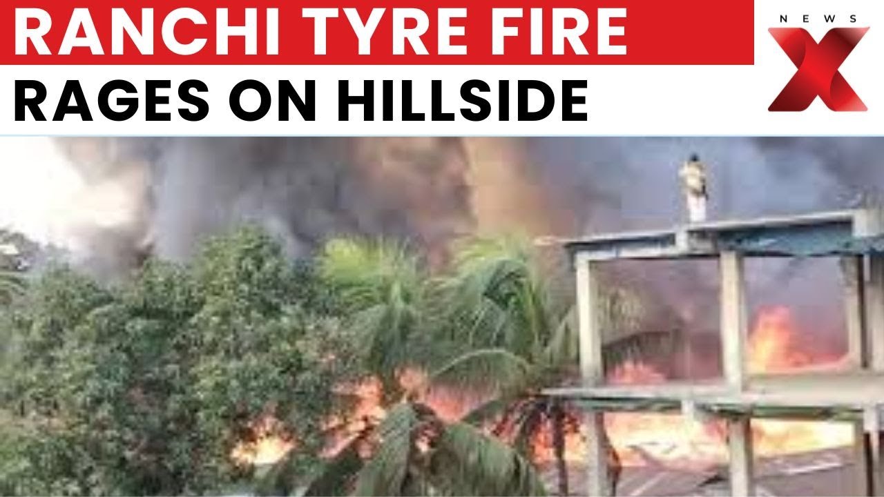 Ranchi Fire News: Massive Tyre Fire Erupts at Bariatu Hill Army Site in ...