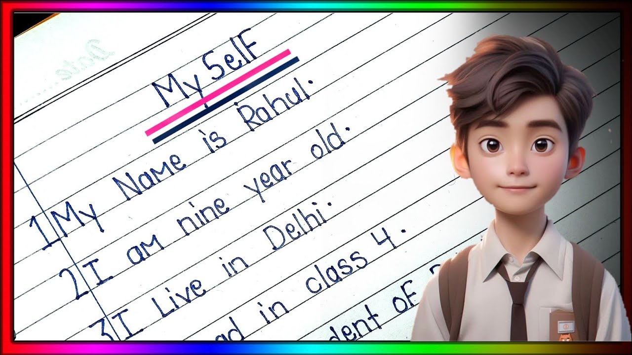 10 lines on myself in english/essay on myself /myself 10 lines - YouTube