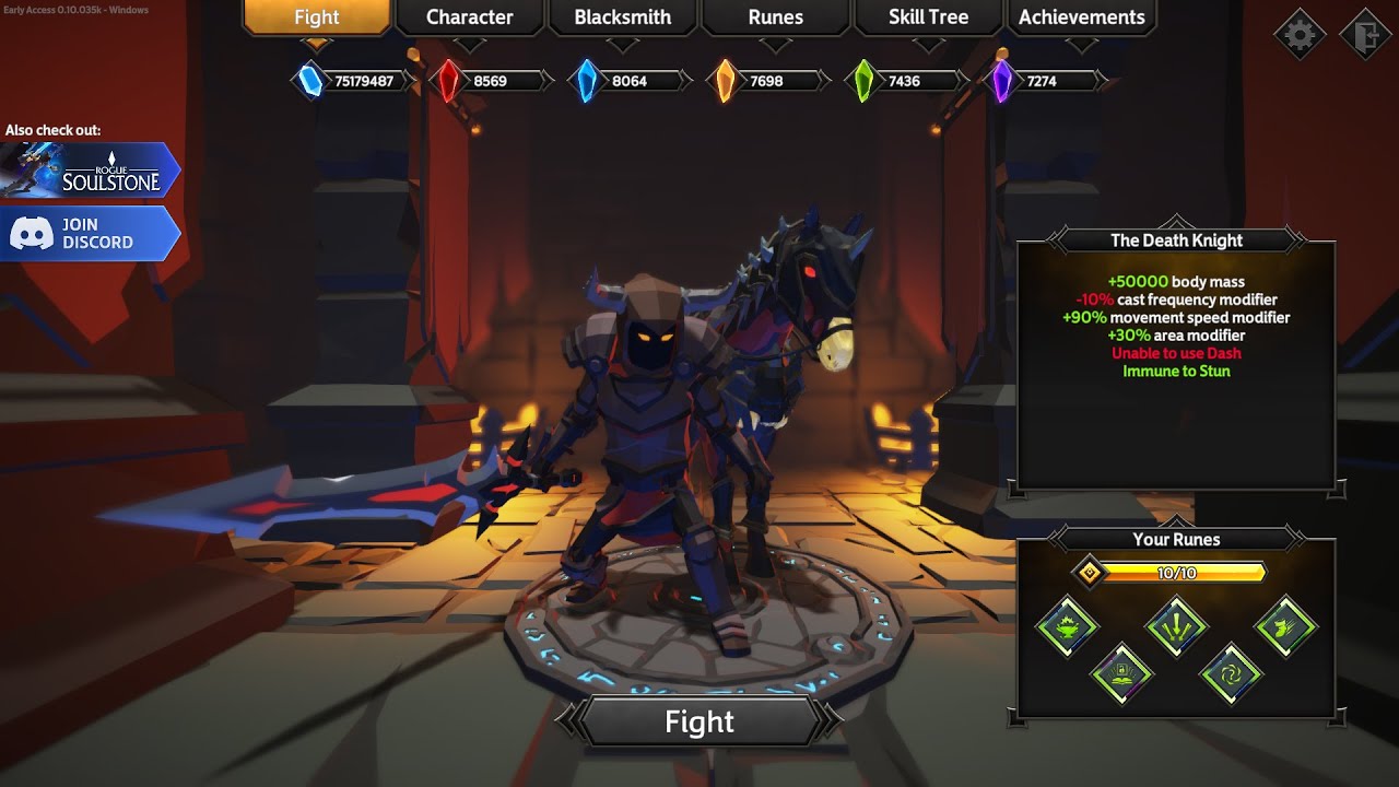 Death Knight-skills only MAX Curse run (Soulstone Survivors) - YouTube