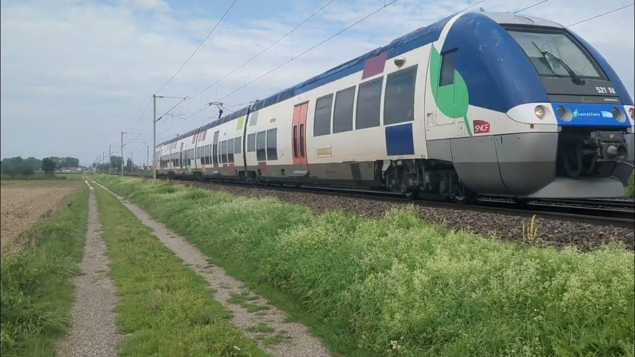 passage d'un AGC transilien a Schwindratzheim - YouTube