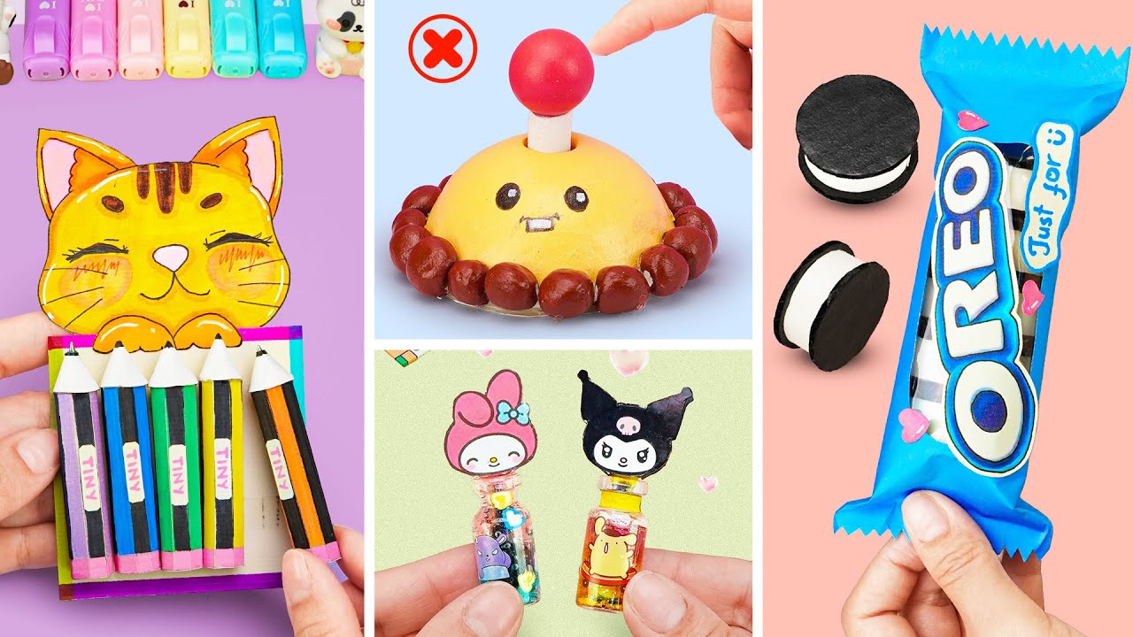 Paper craft / Easy to make/ how to make/ miniature craft/ school ...