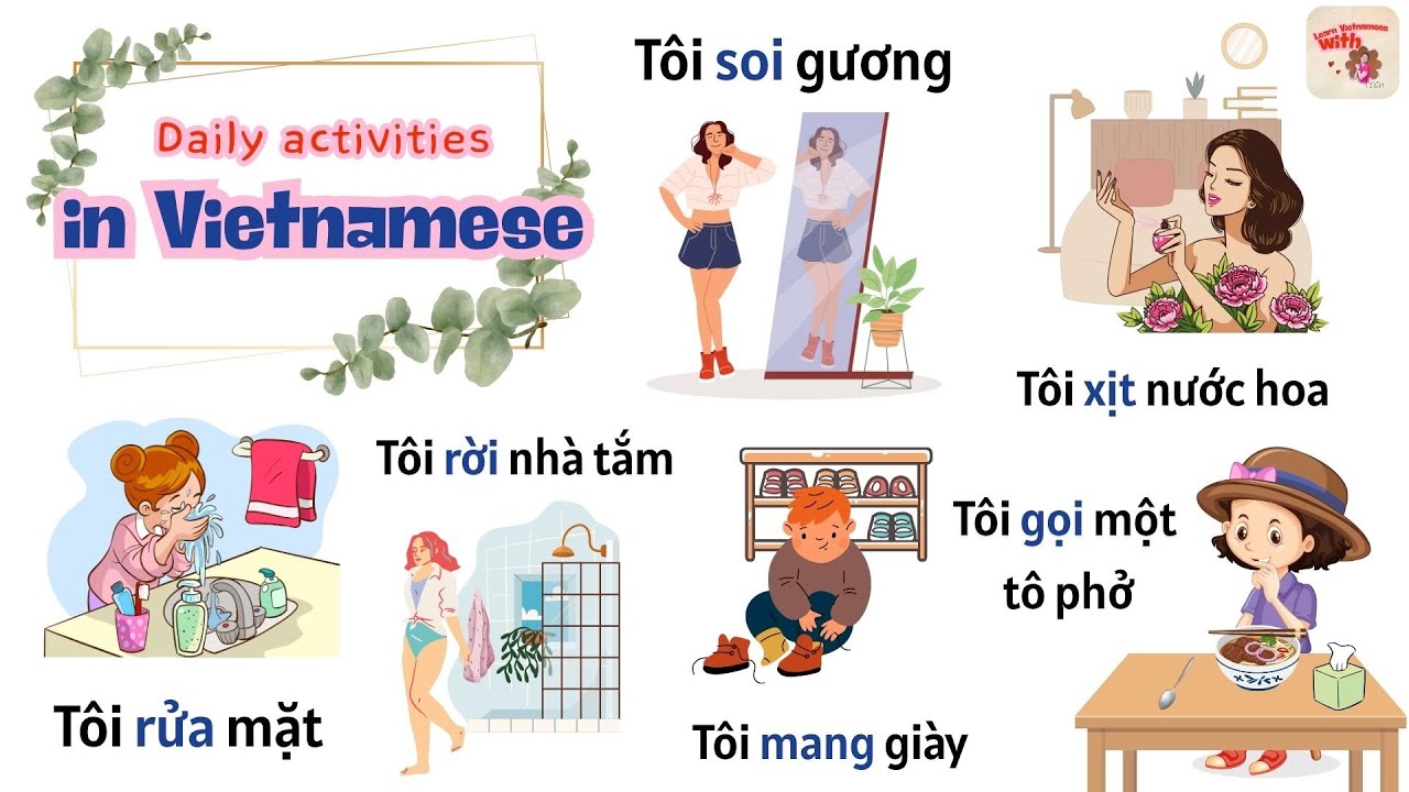 Start your day in Vietnamese | Daily Activities |Simple Sentences for ...