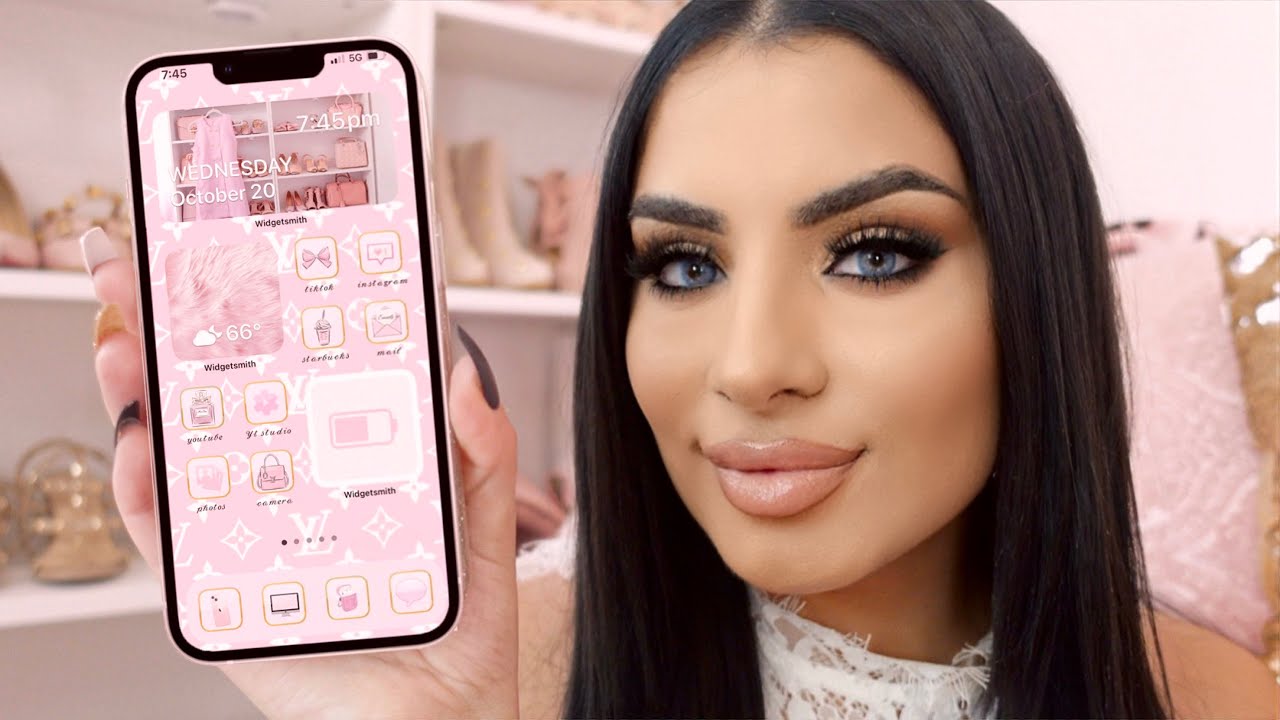 HOW TO CUSTOMIZE YOUR IPHONE *ALL PINK* - YouTube