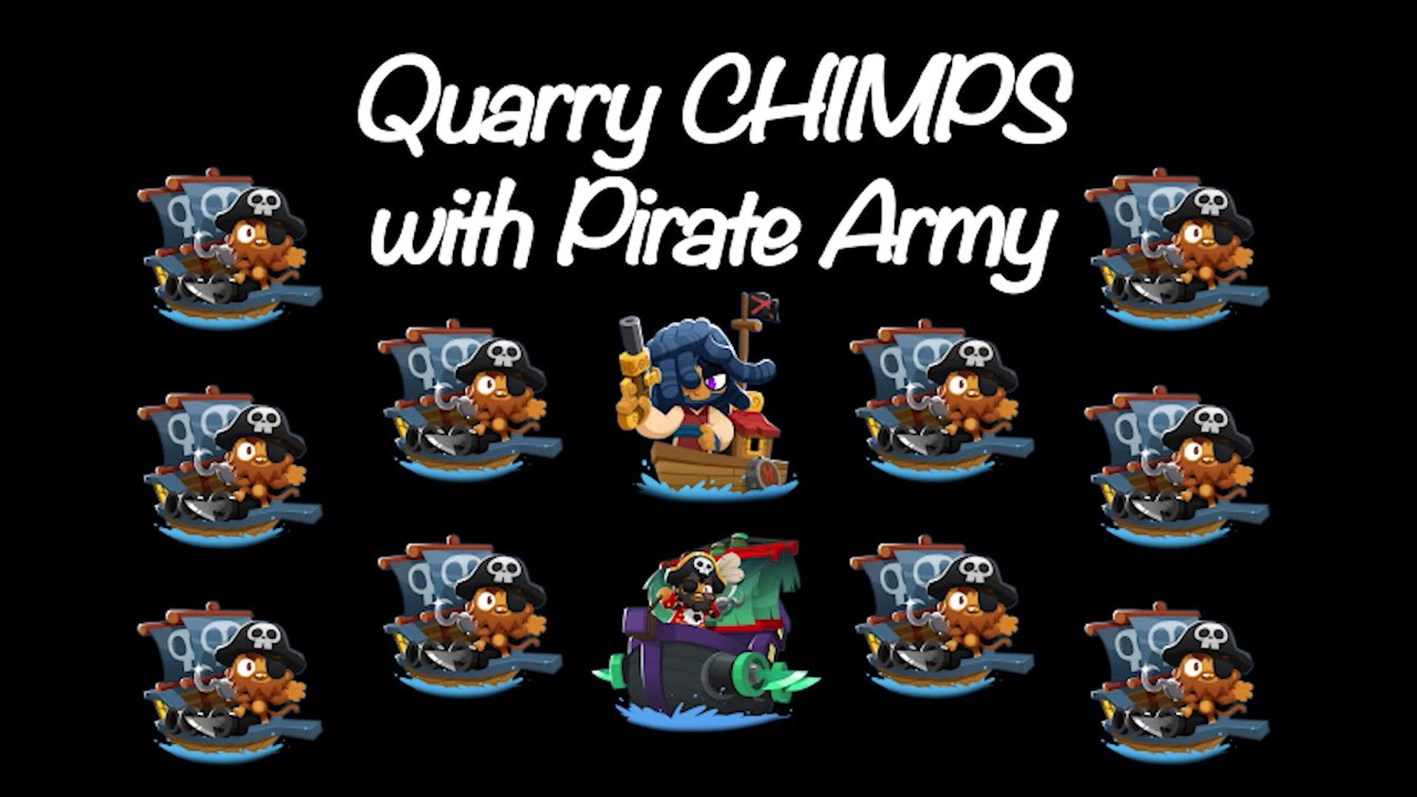 BTD6: Quarry CHIMPS with Pirate Army (Black Border) - YouTube