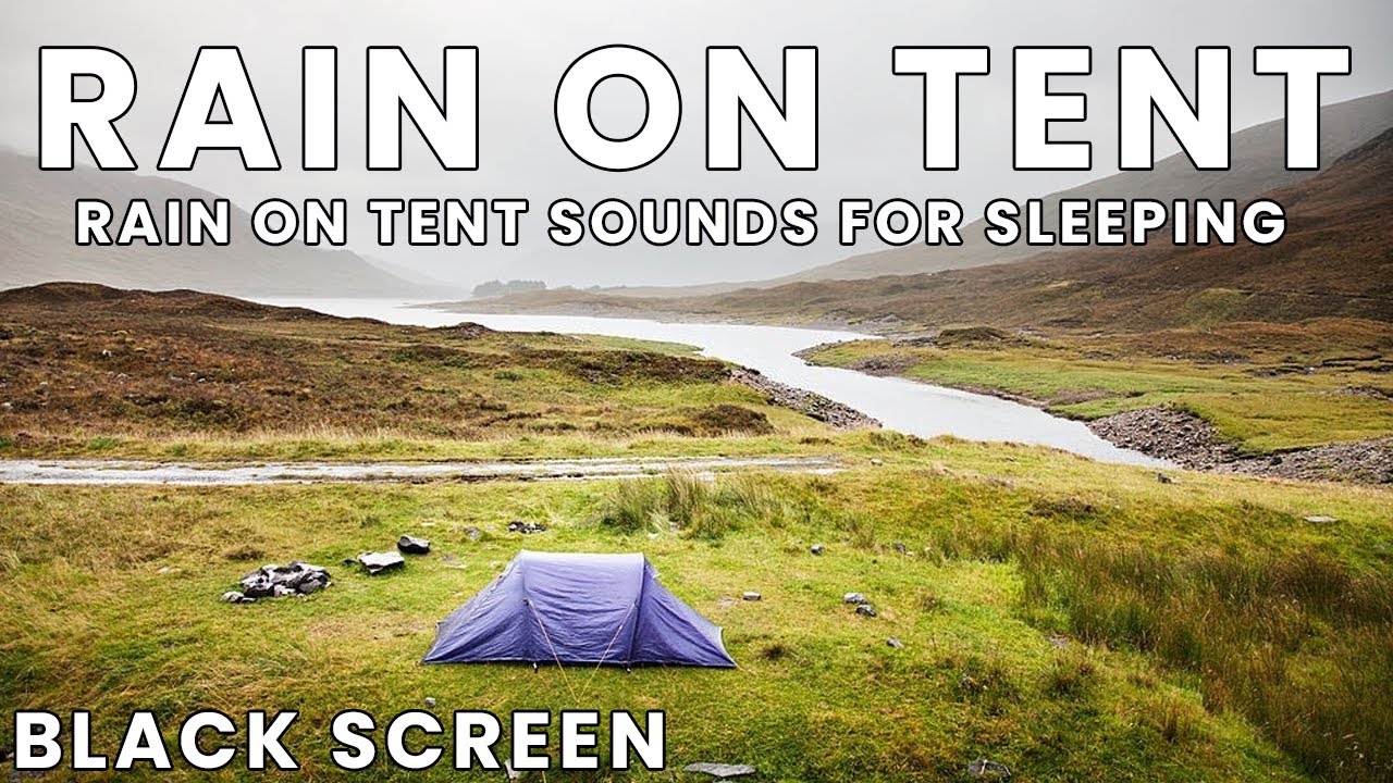 Rain on Canvas Tent | Rain Sounds for Sleeping | 8 Hours | Blackscreen ...